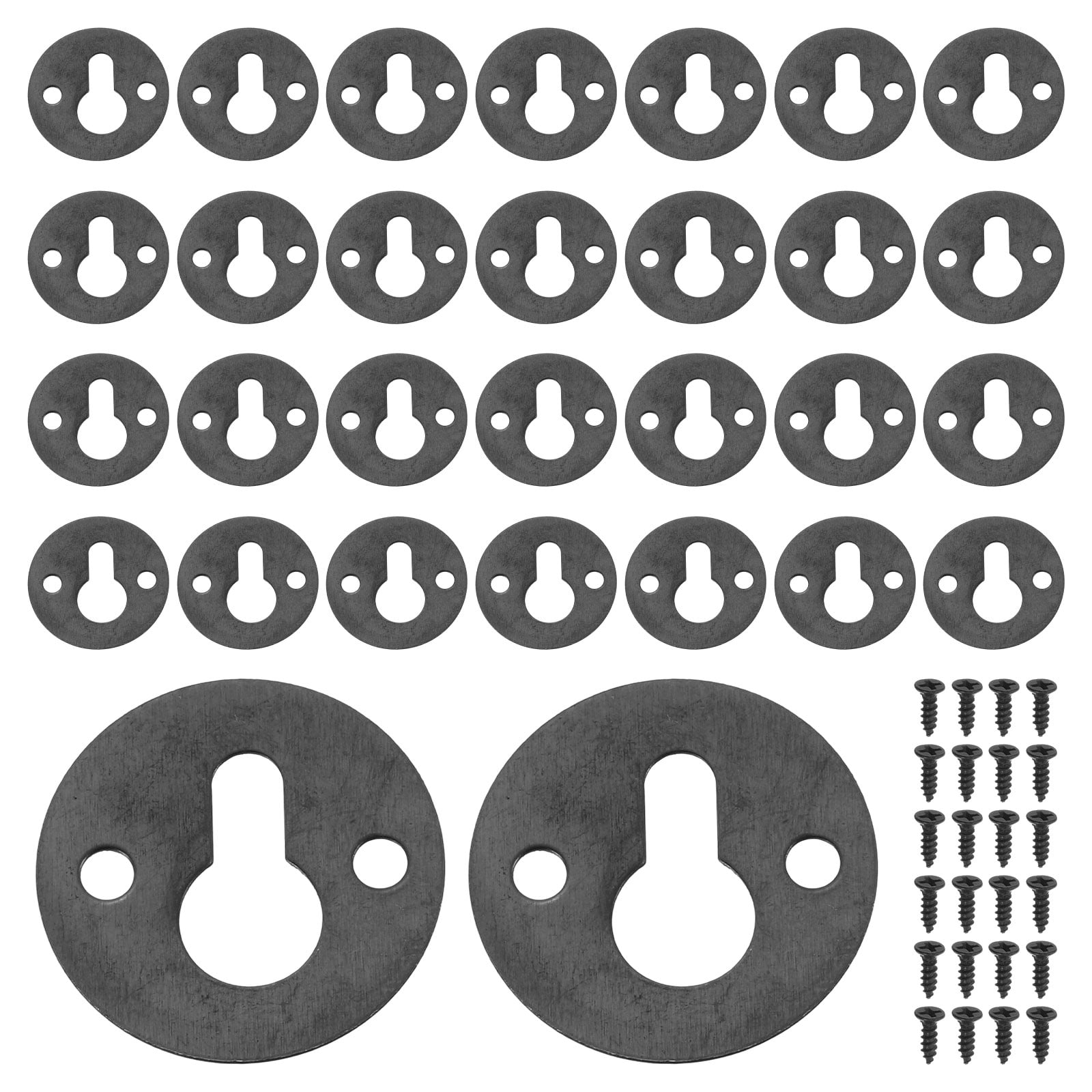 40Pcs Round Keyhole Picture Frame Hangers, 23mm Metal Keyhole Hanger ...