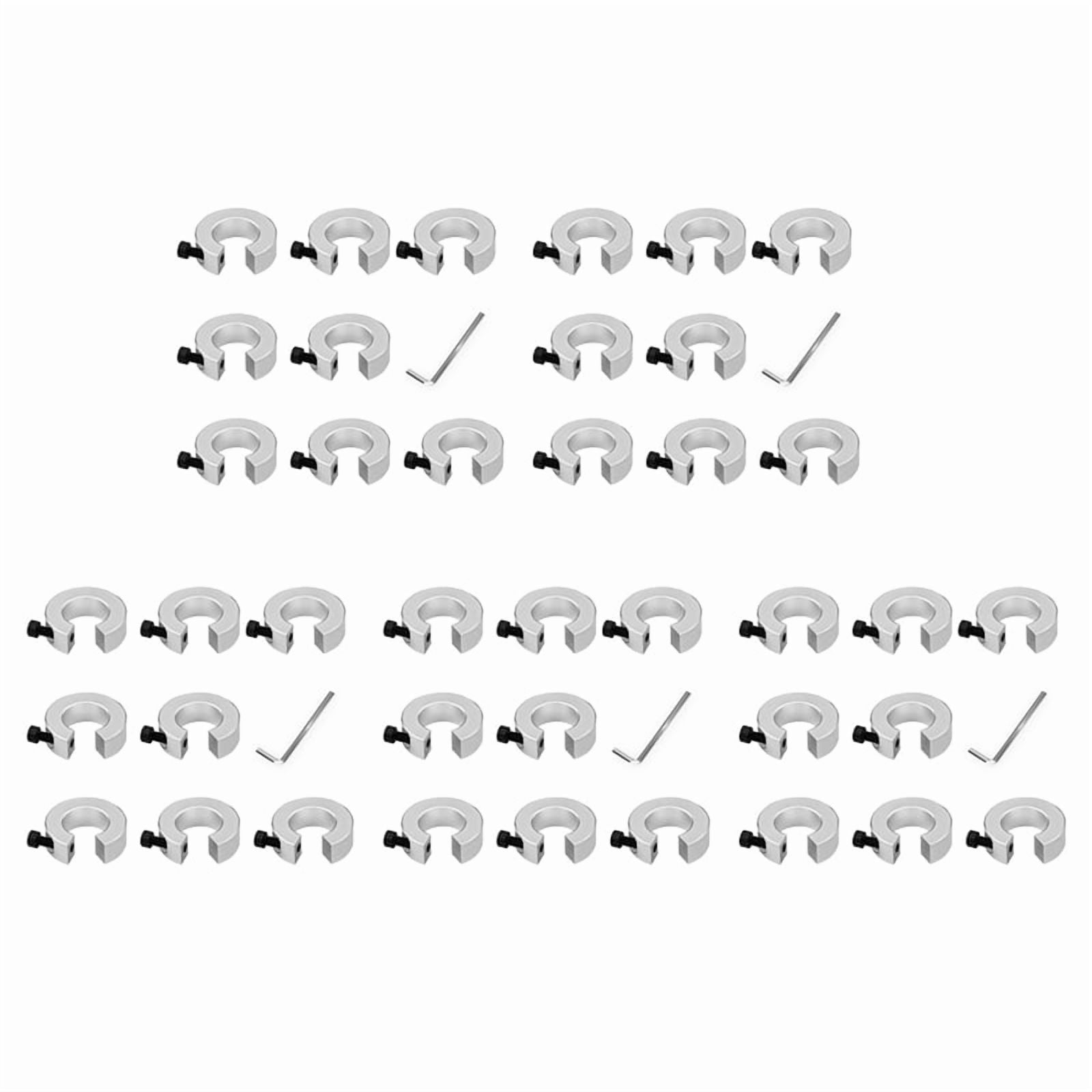 40Pcs SBR20 Linear Rail Stop Collars Aluminum Alloy Shaft Limit Fixing ...