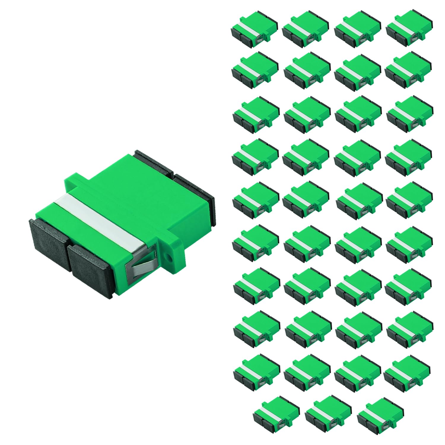 40Pcs SC-APC to SC-APC Couplers, Duplex Fiber Optical Adapters Cable ...