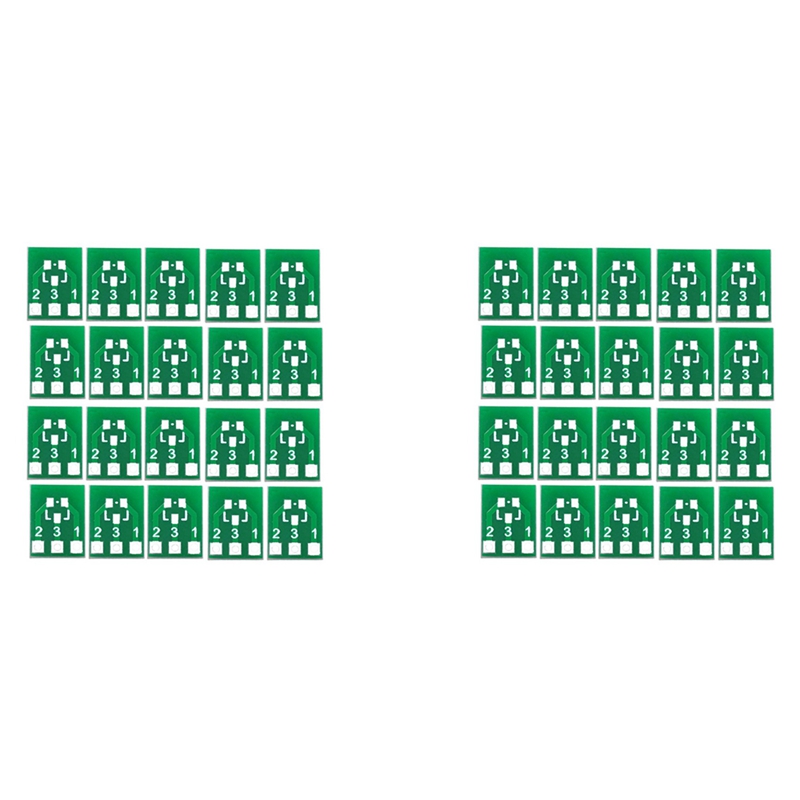 40Pcs SOT23 SOT23-3 Turn SIP3 Double-Side SMD Turn DIP SIP3 Adapter Converter Plate SOT SIP IC ...