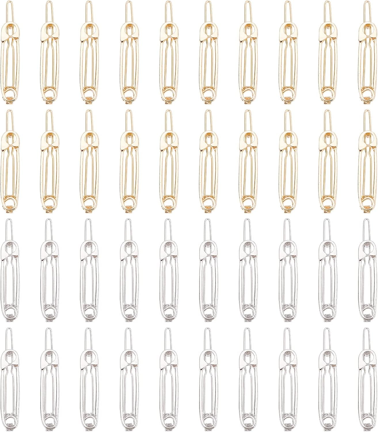 40Pcs Safety Pin Hair Clips Goth Hair Pins Alloy Hairpin Brooch Pin ...