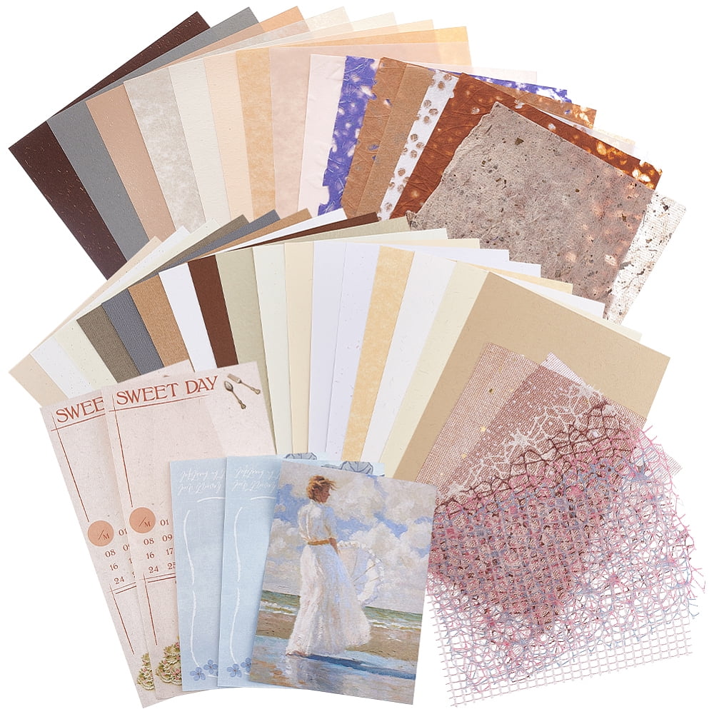 40Pcs Scrapbook Textured Paper Handmade Craft A5 Sheets Morandi Special ...