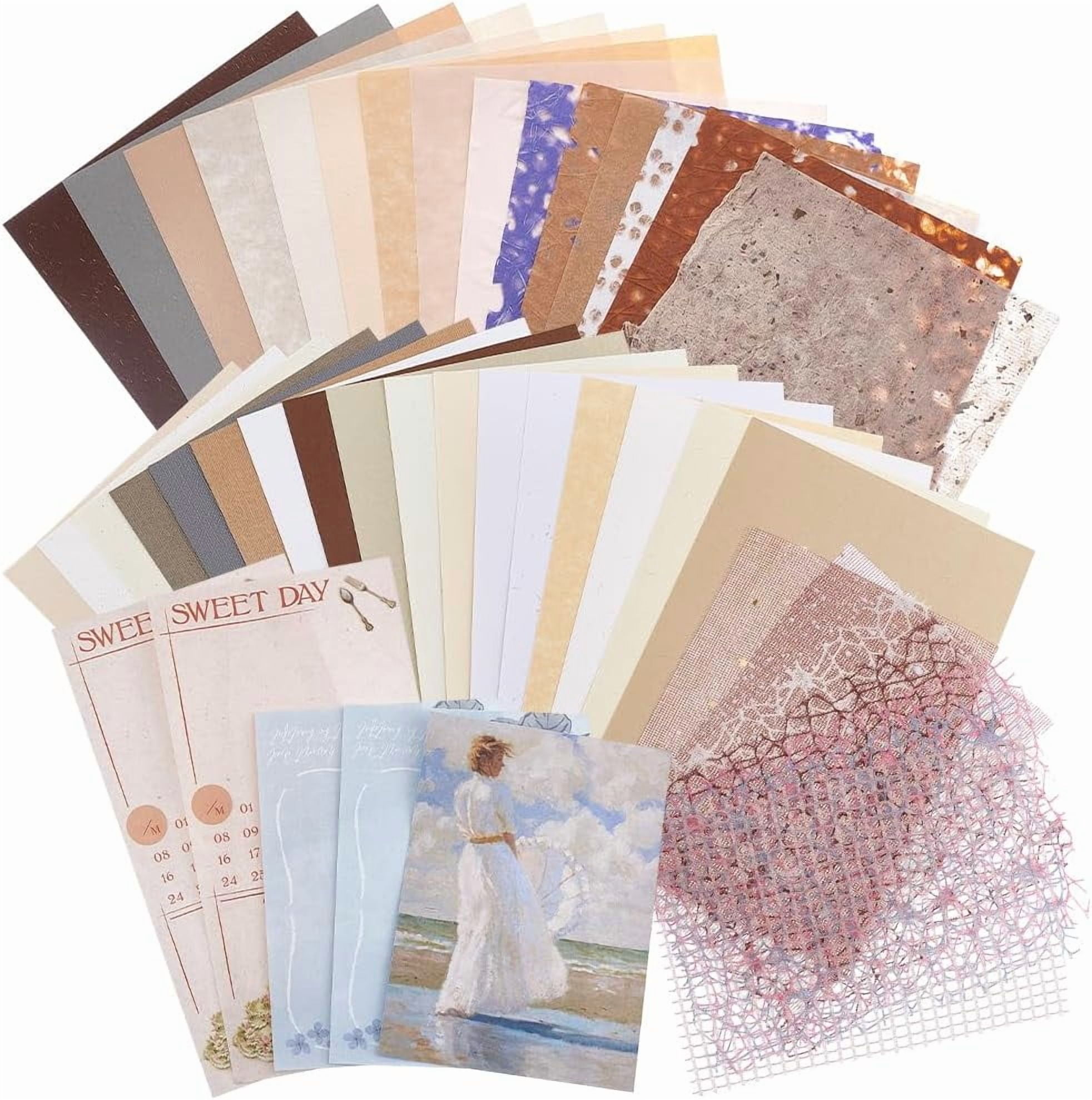 40Pcs Scrapbook Textured Paper Handmade Craft A5 Sheets Morandi Special ...