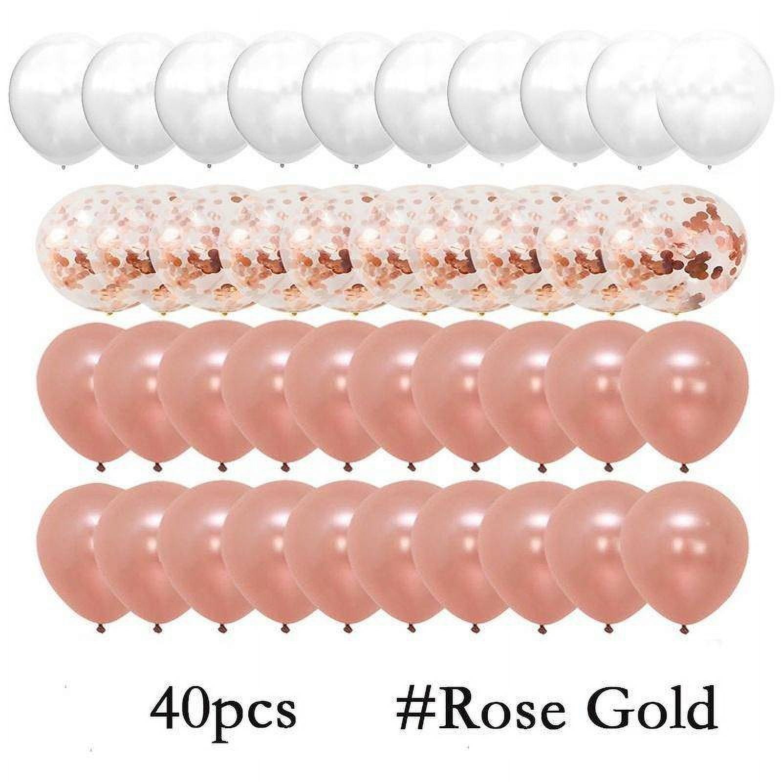 40Pcs/Set 12inch Mix Blue Rose Gold Confetti Latex Balloon For Birthday ...