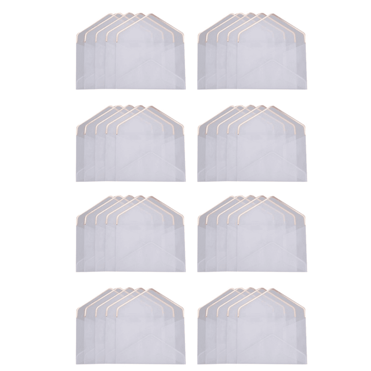 40Pcs/Set Hot Stamping Printing Paper Envelope Transparent Paper ...