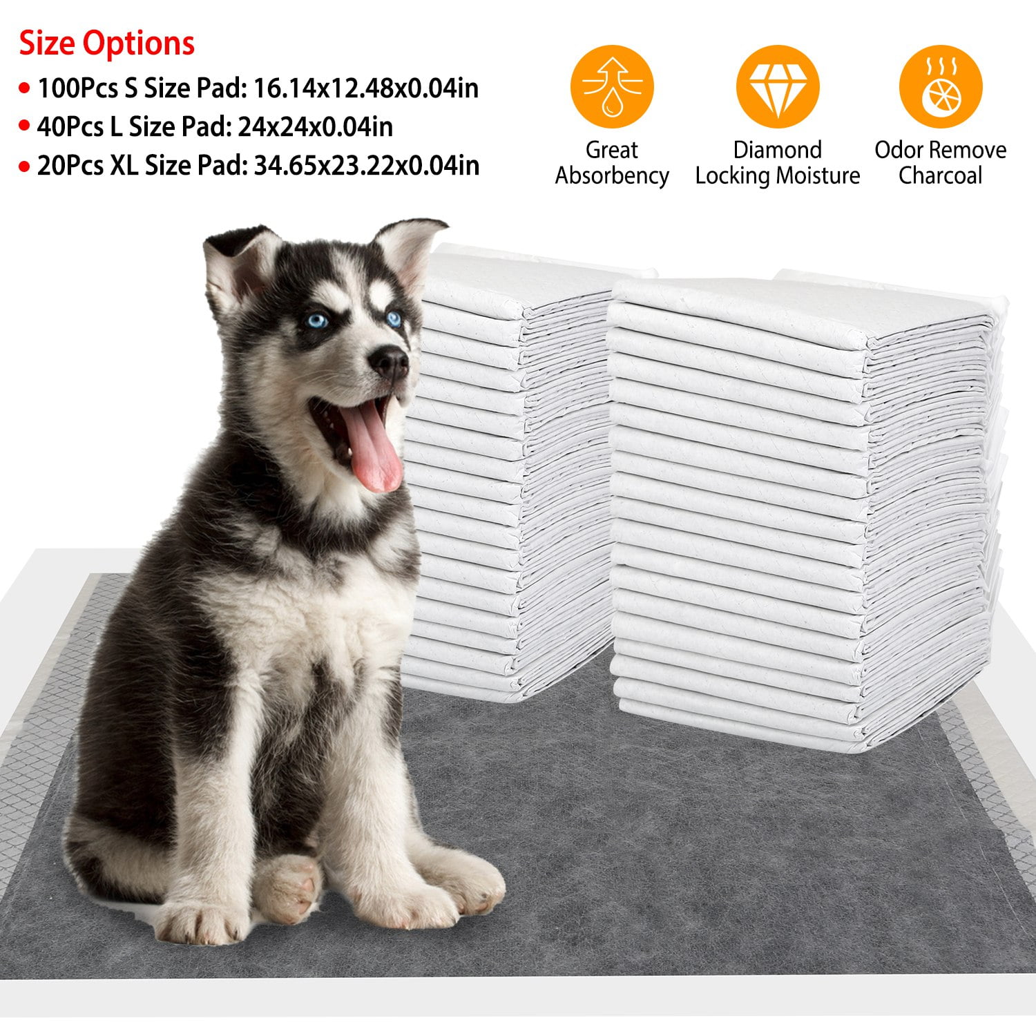 40Pcs Size L Dog Pee Training Mats Moclever Leak-proof Doggie Pee Pads ...