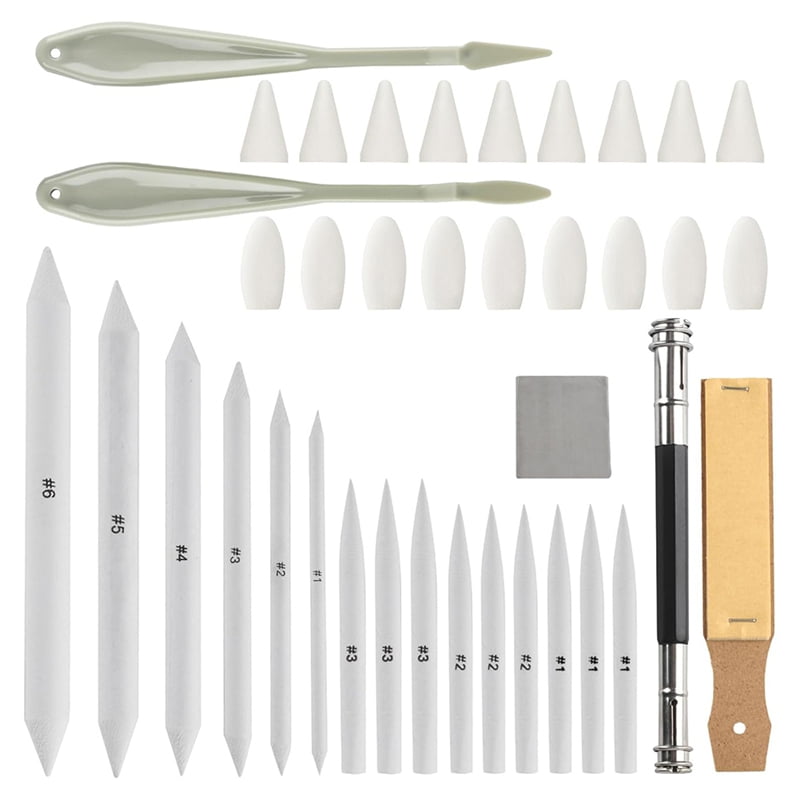 40Pcs Sketch Drawing Tools for Artists Blending Sticks Charcoal Pencils ...