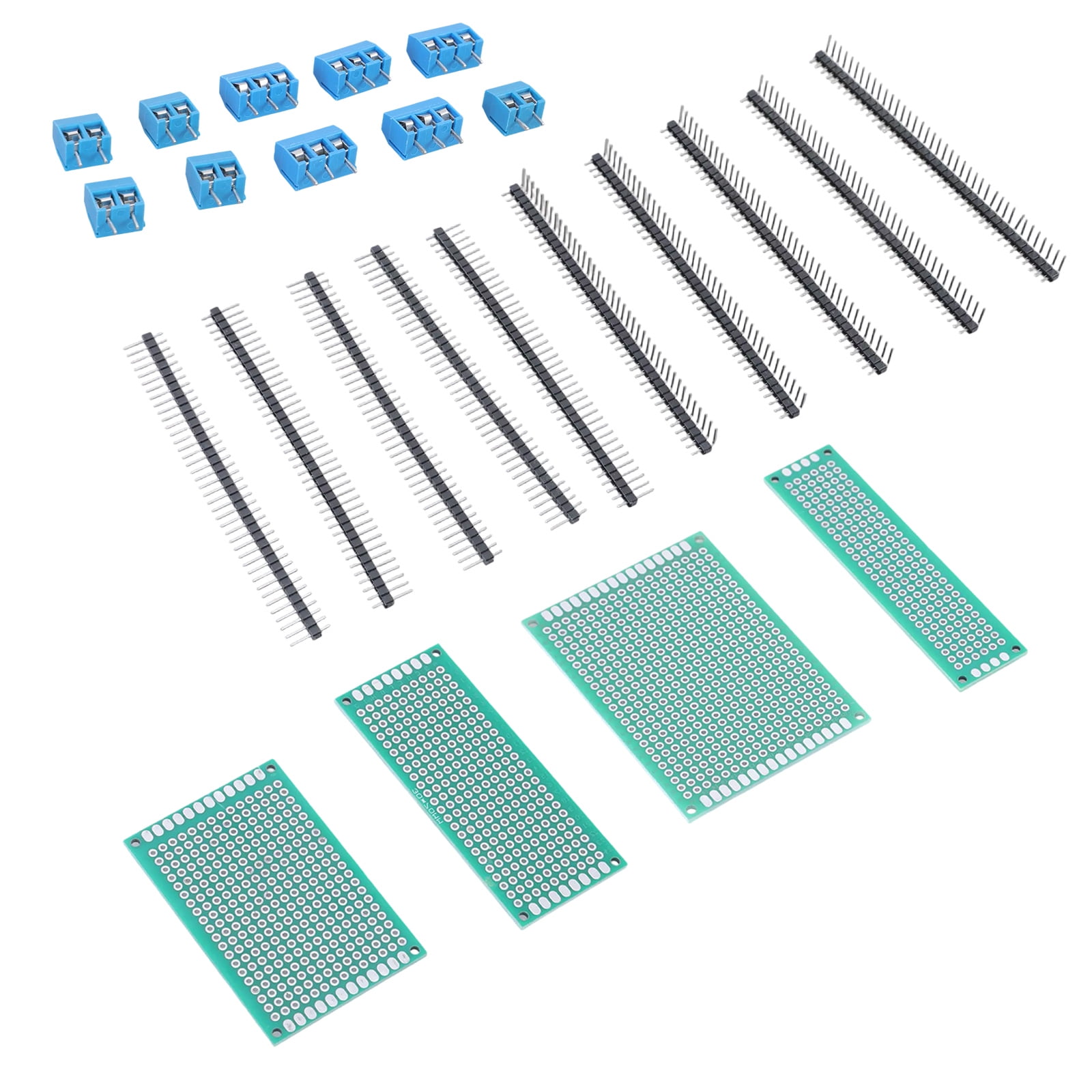 40Pcs Soldering Board Terminals Straight Single Row Assorts Double Side ...