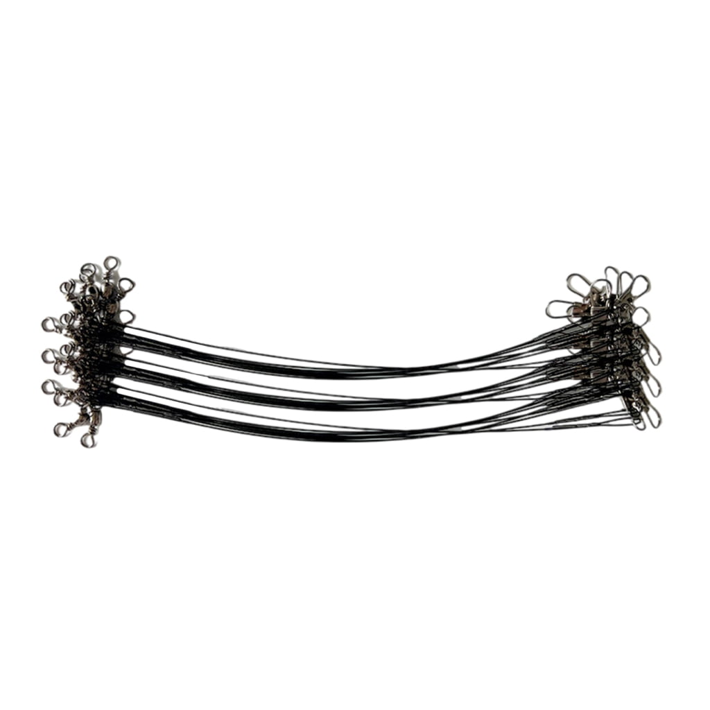 40Pcs Steel Fishing Line Steel Wire Leader Connect for Lures Baits Rig ...