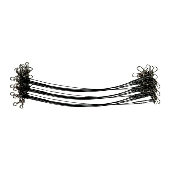 40Pcs Steel Fishing Line Steel Wire Leader Connect for Lures Baits Rig ...