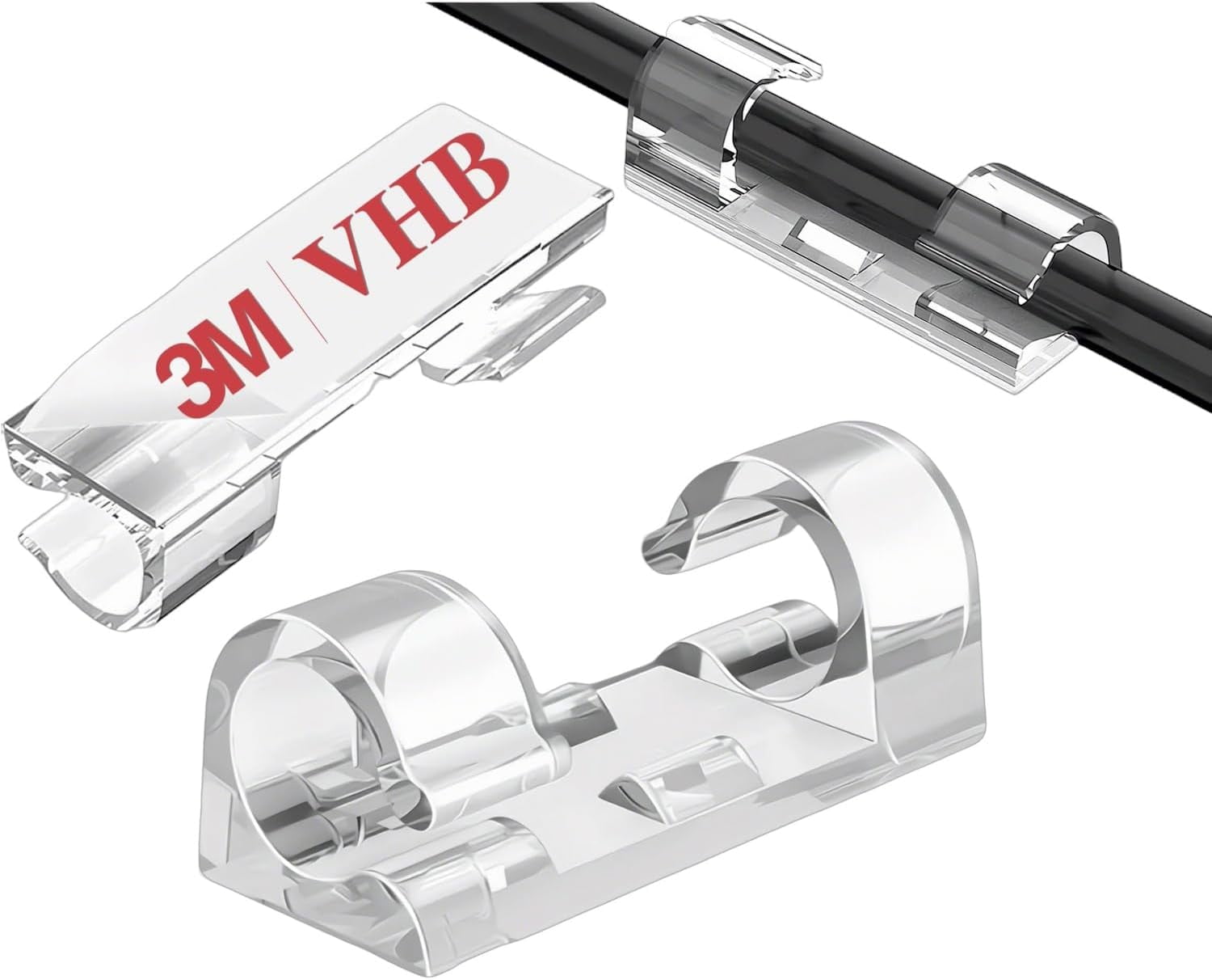 40Pcs Strong Adhesive Cable Clips, Cord Organizer Cable Management ...