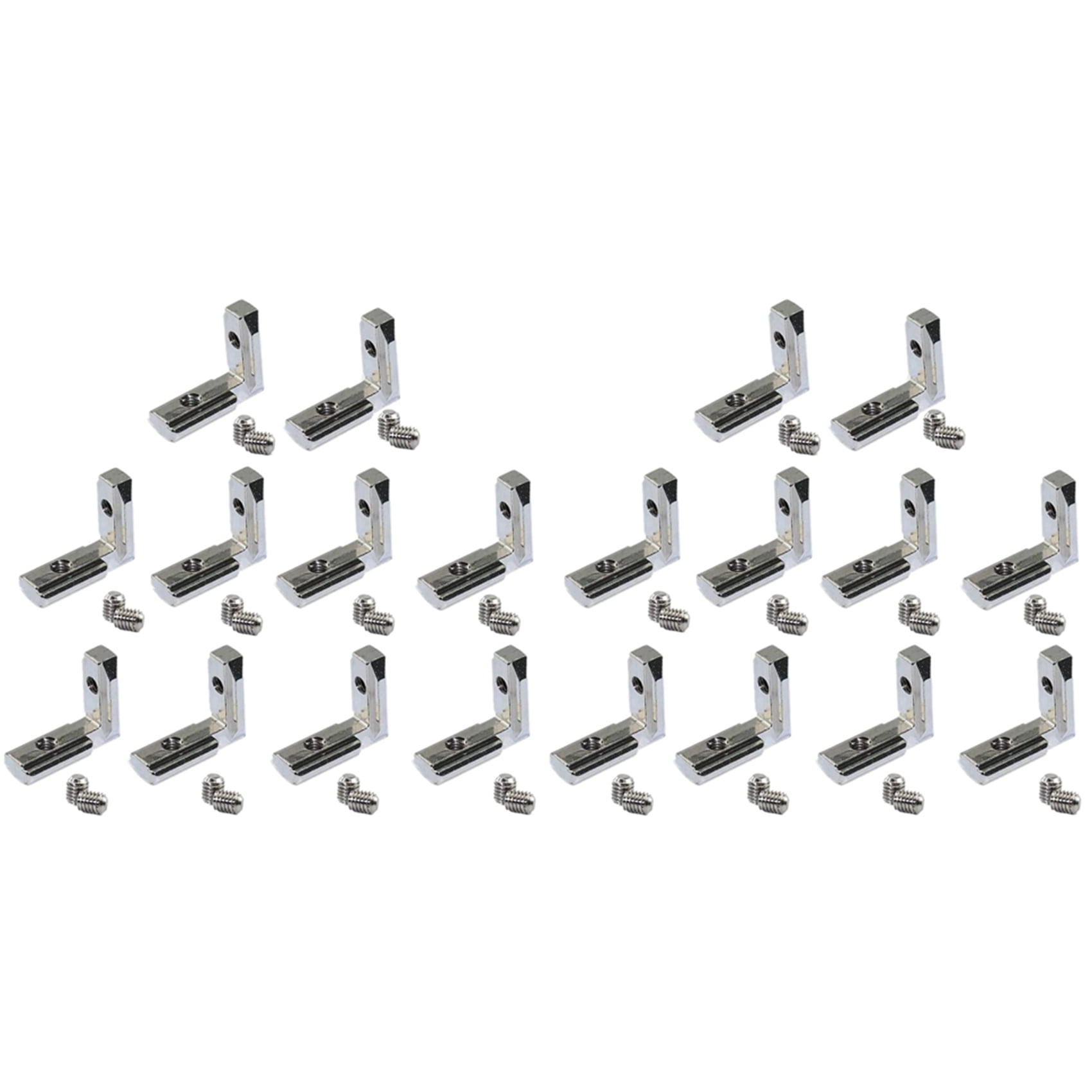 40Pcs T Slot L-Shape Interior Inside Corner Connector Joint Bracket for ...