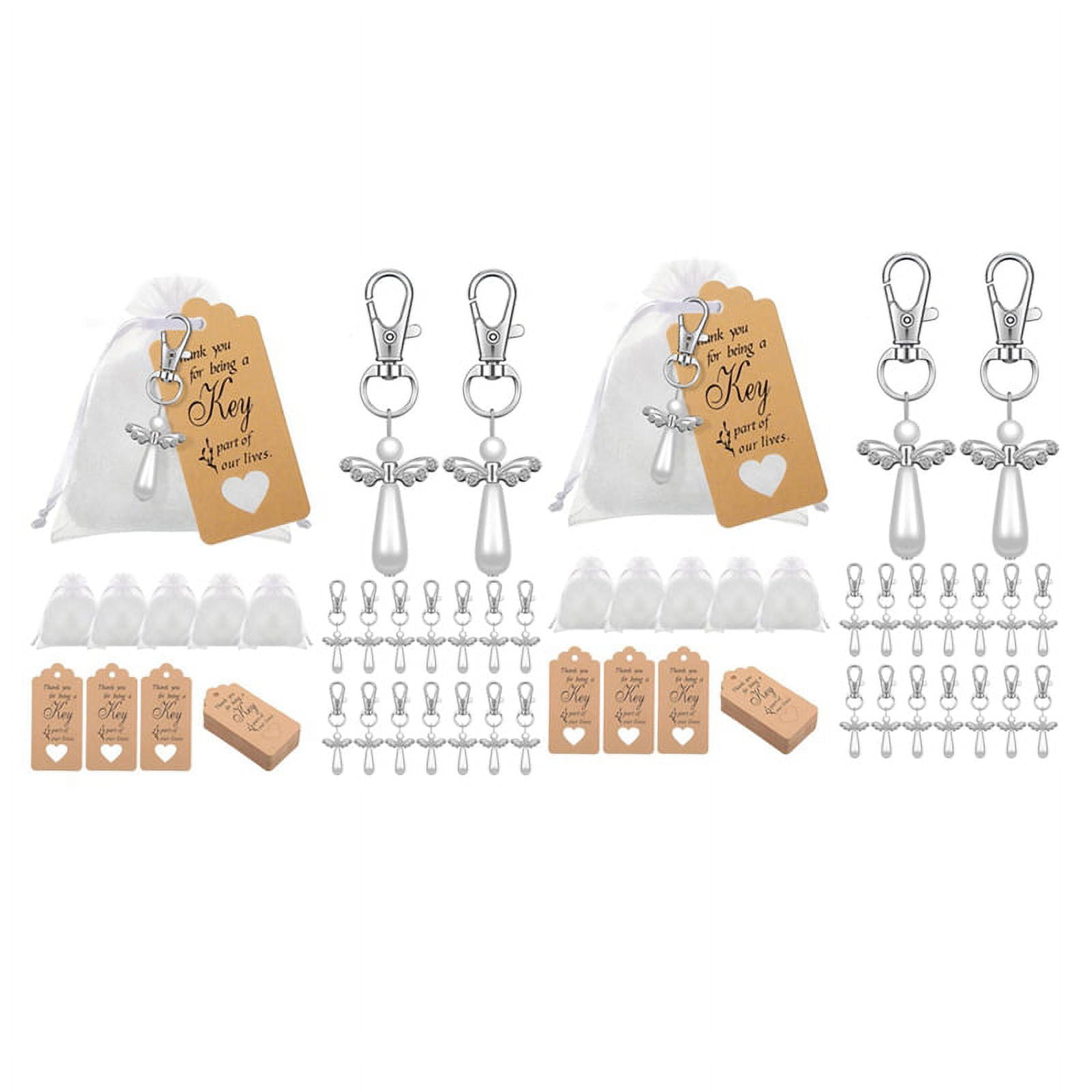 40Pcs Thank You Gift Angel Keychains Wedding Favors Angel for Baby ...