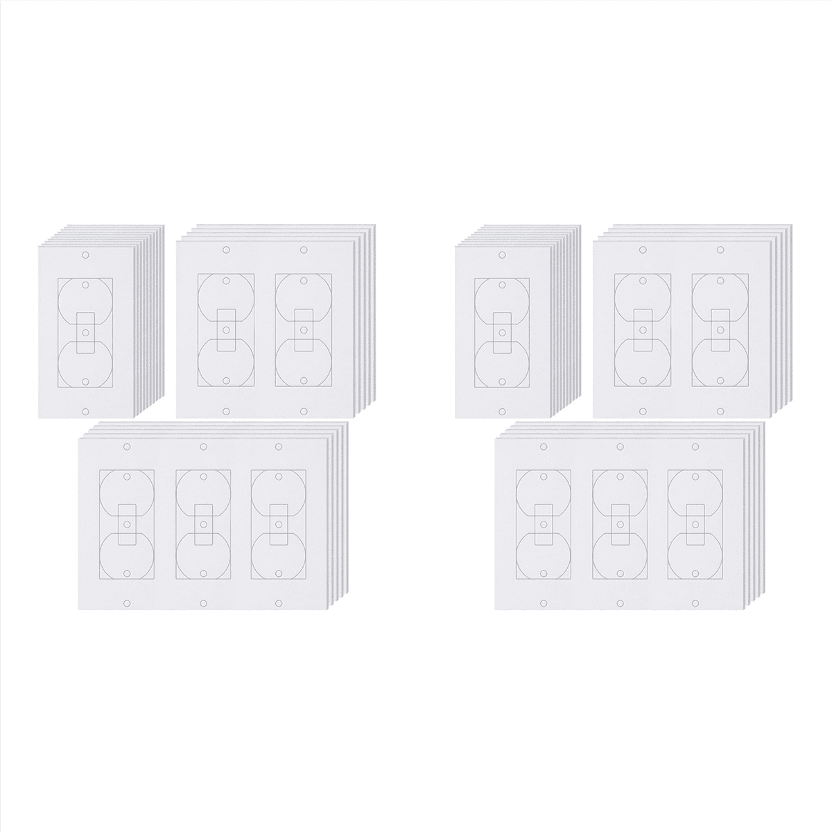 40Pcs Wall Insulation Outlet Insulators Sealers,Electrical Outlet ...