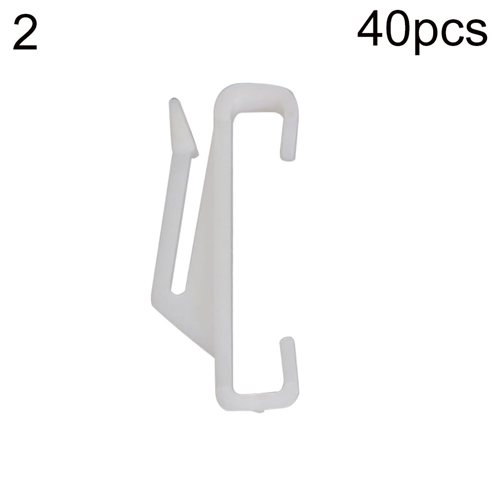 40Pcs Window Curtain Rod Slide Rail Track Glider Drape Pole Runner Loop ...