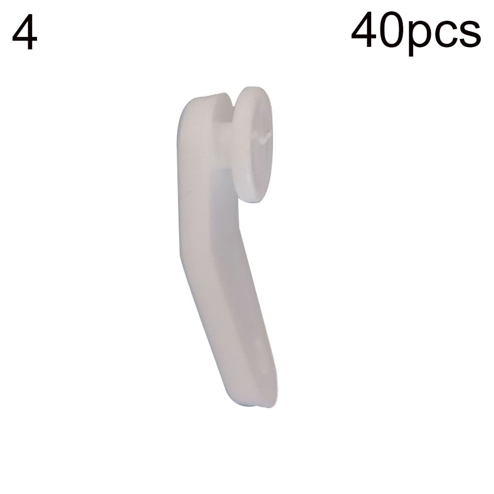 40Pcs Window Curtain Rod Slide Rail Track Glider Drape Pole Runner Loop ...