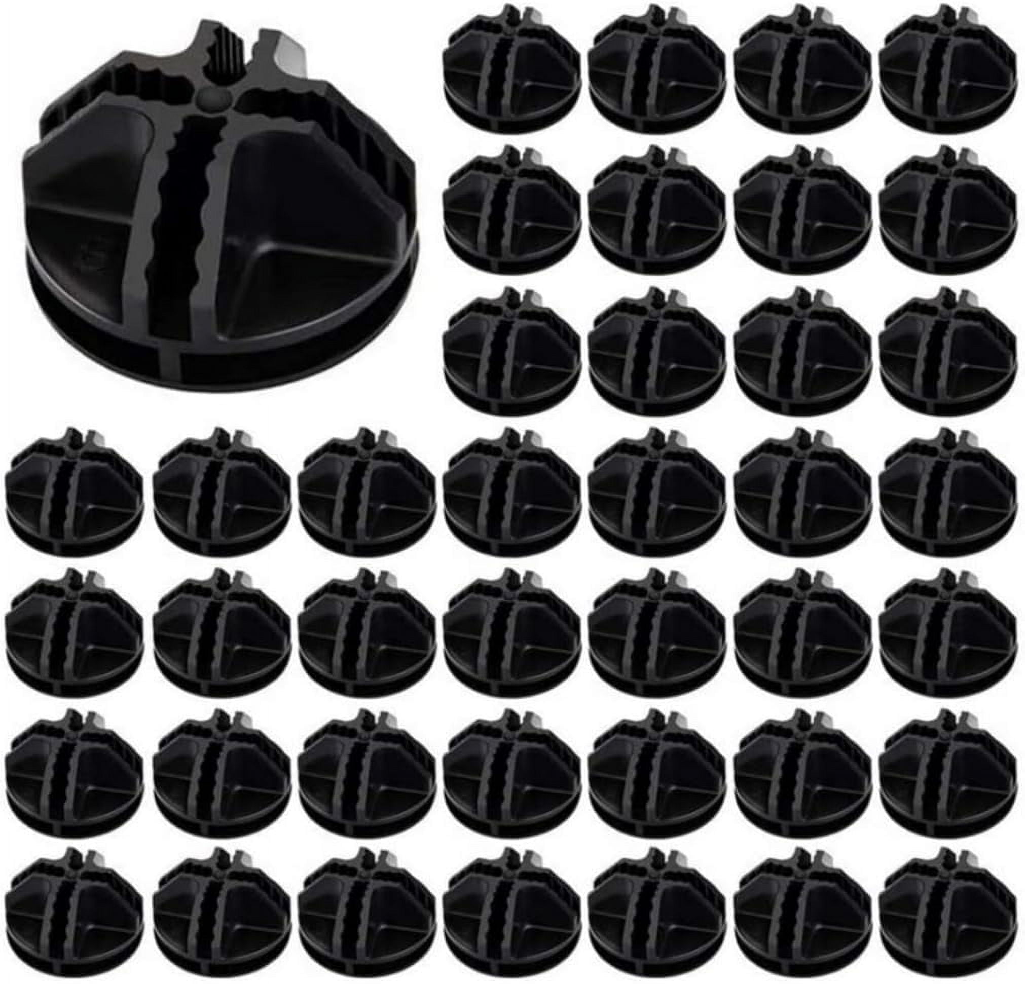 40Pcs Wire Cube Plastic Connectors Black Interlocking Plastic for ...