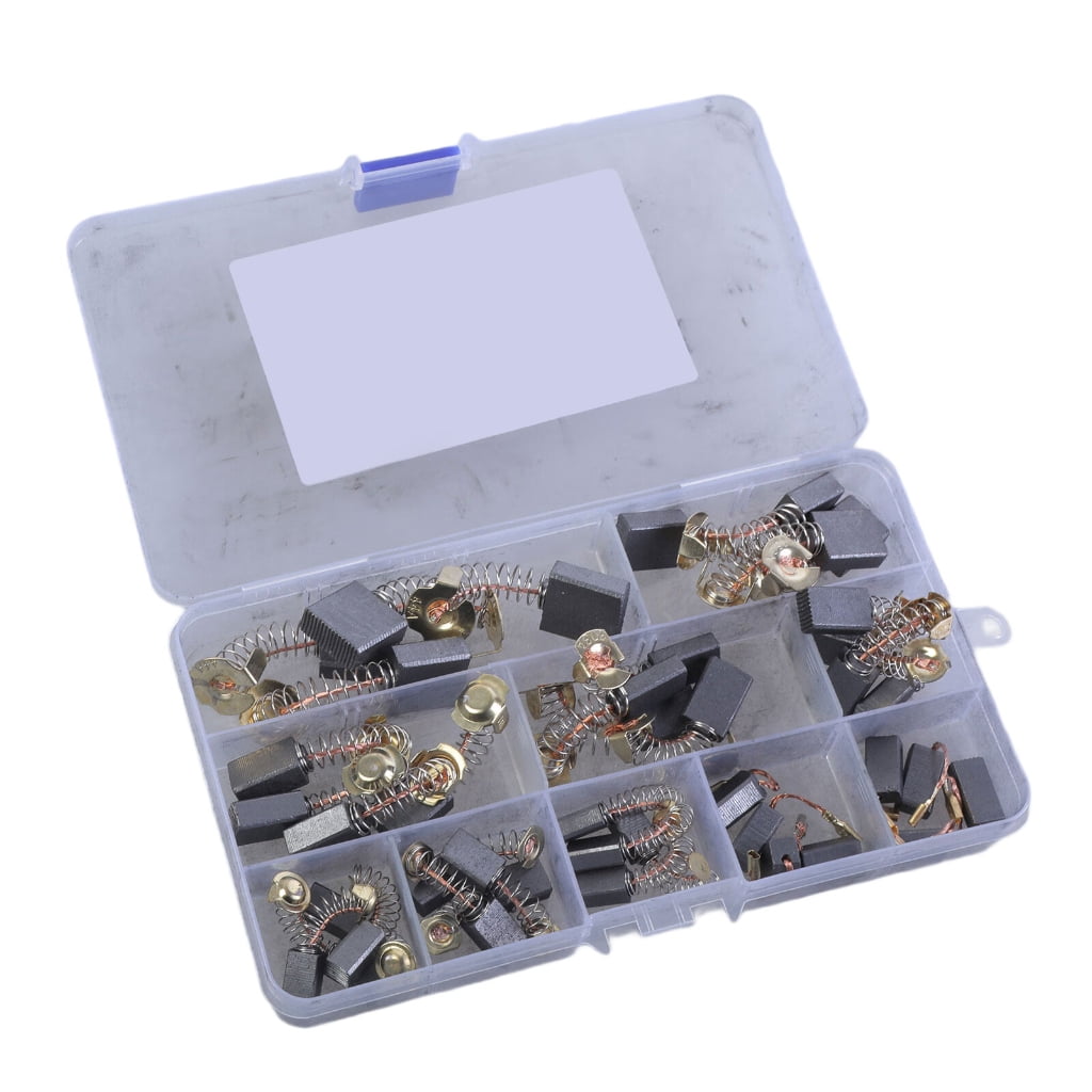 40Pcs/set Electric Motor Carbon Brushes 10 Different Sizes for ...