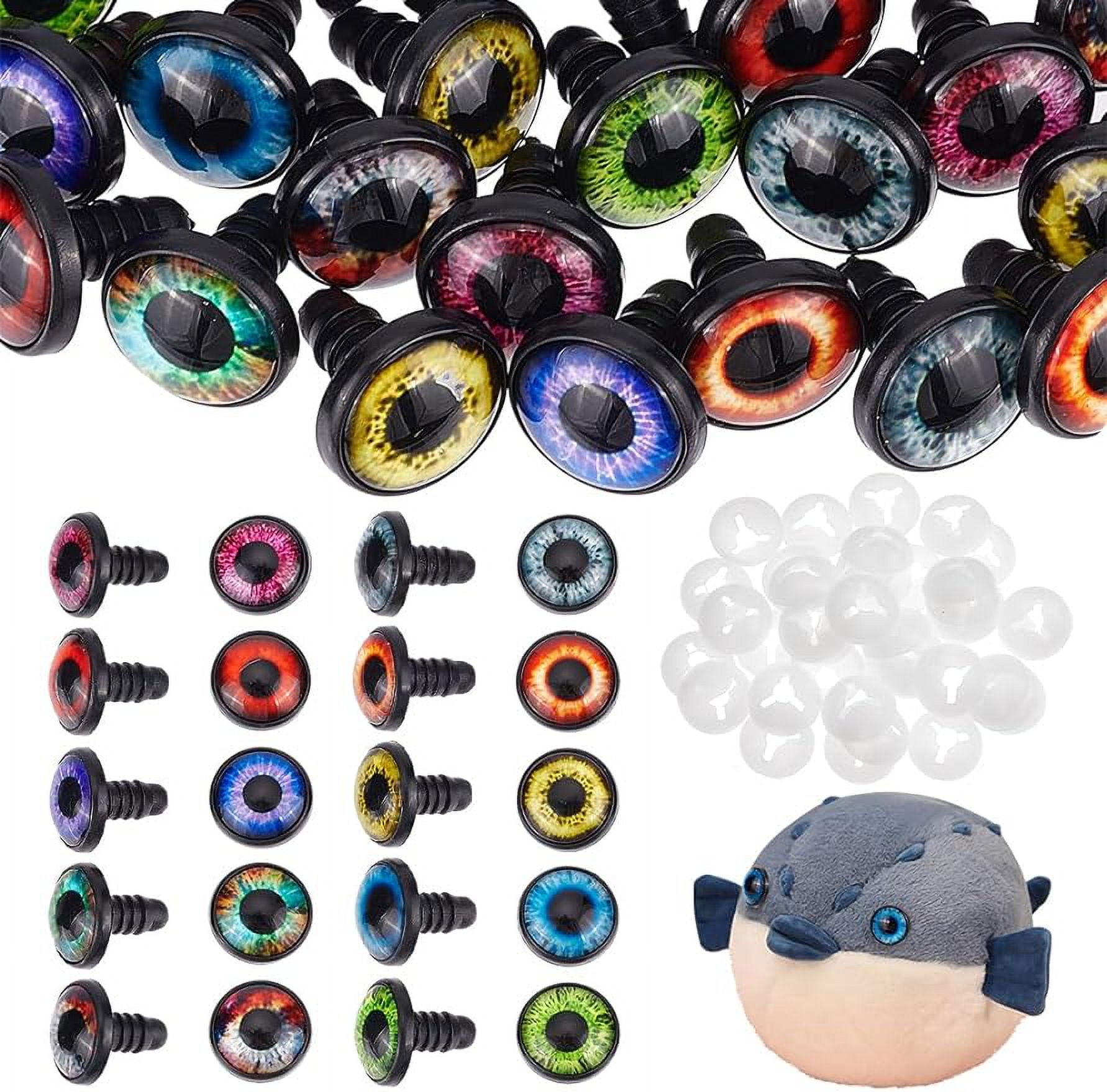 40Sets Safety Eye 18mm Dragon Eye Craft Eyes Stuffed Animal Eyes with ...