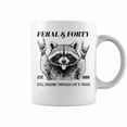 40Th Birthday Est 1986 Feral Forty Raccoon Graphic Coffee Mugs ...