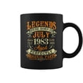 40Th Birthday Gift 40 Years Old Legends Born In July 1983 Coffee Mugs ...