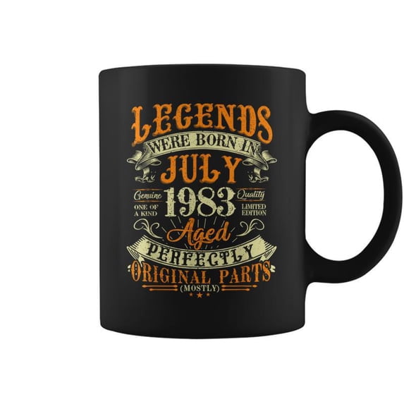 40Th Birthday Gift 40 Years Old Legends Born In July 1983 Coffee Mugs ...