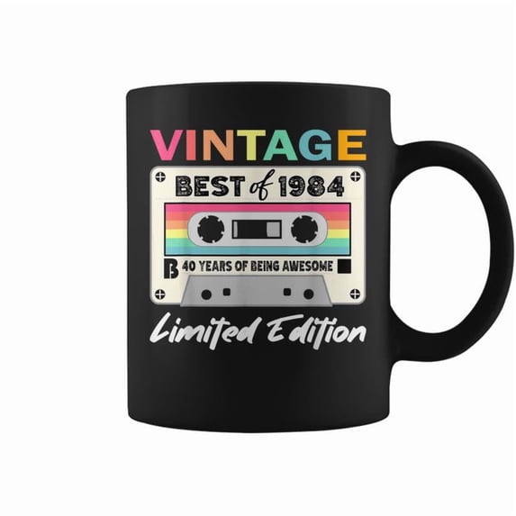 40Th Birthday Retro Cassette Best Of 1984 Coffee Mugs - Walmart.com