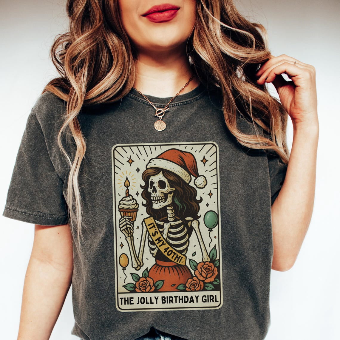 40Th Birthday Shirt, Bday Girl Tarot Card T-Shirt, Themed 40Th Birthday ...