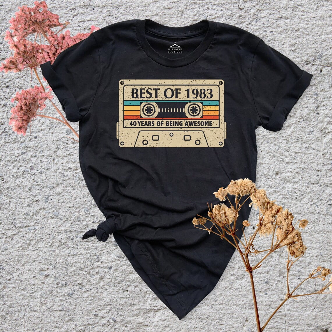40Th Birthday Shirt Tee, Best Of 1983 Shirt, 40 Years Of Being Awesome ...