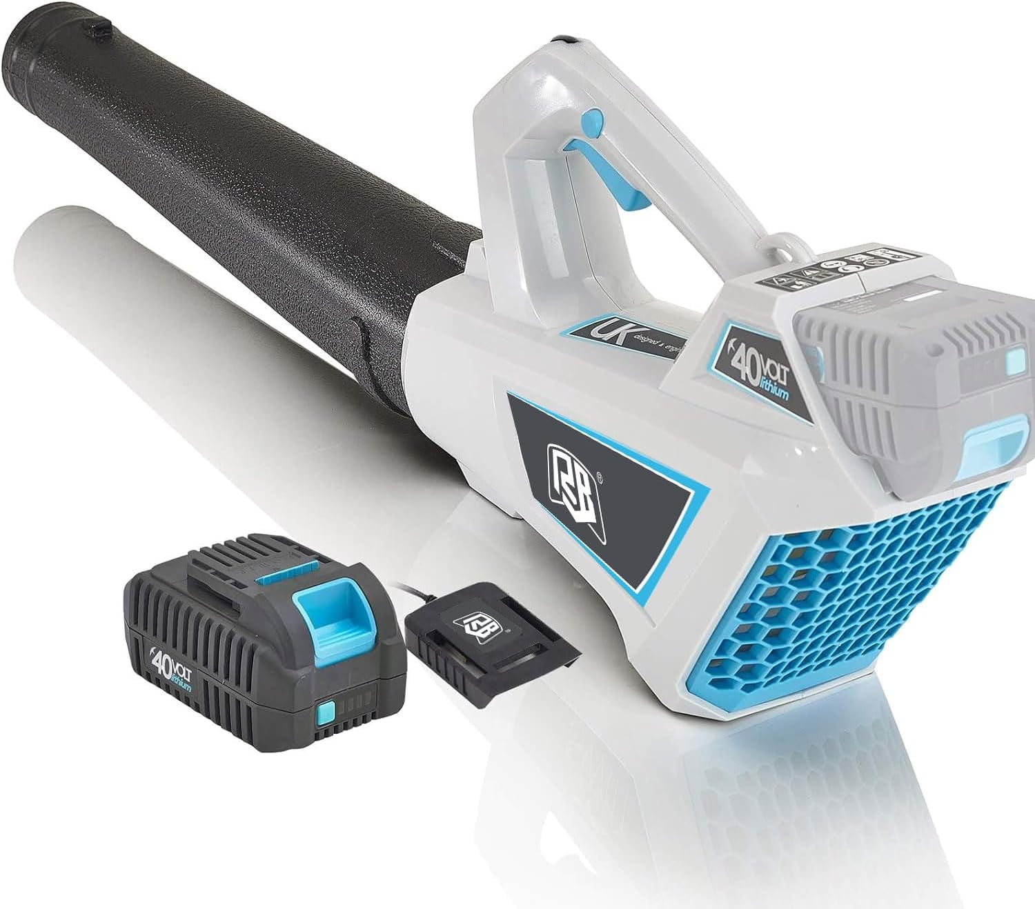 40V 5 Speed Turbo Cordless Leaf Blower Battery Powered Blower Electric ...