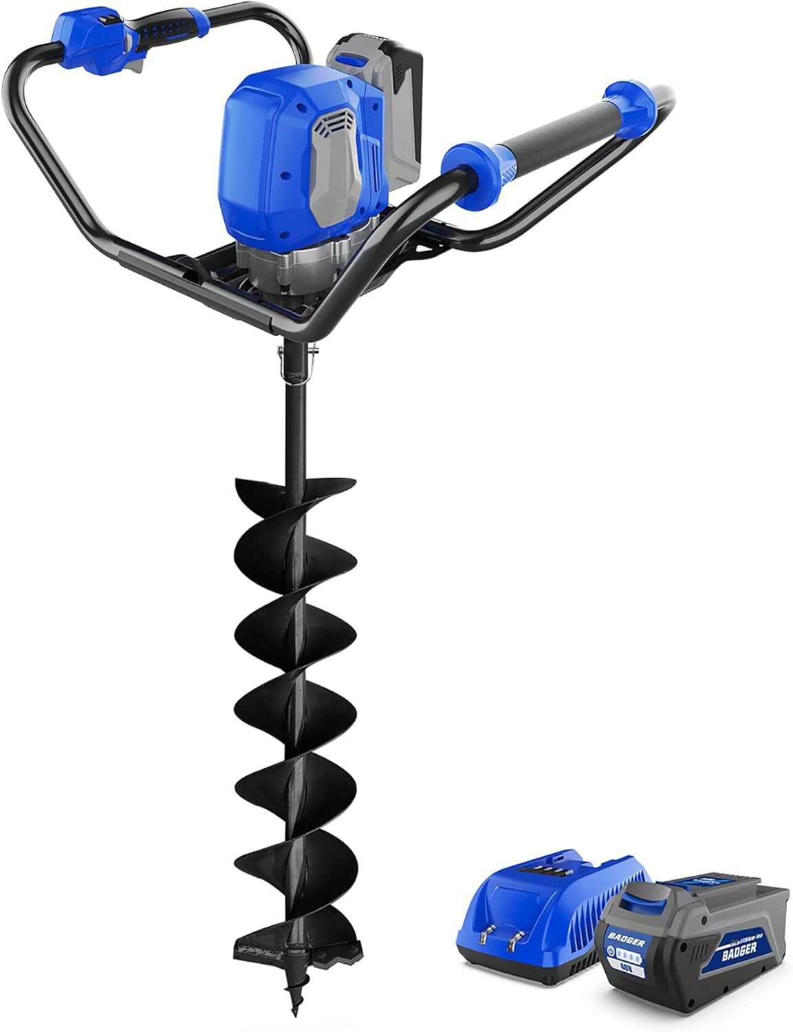 40V Electric Auger Post Hole Digger, Battery Cordless Power for Fence ...