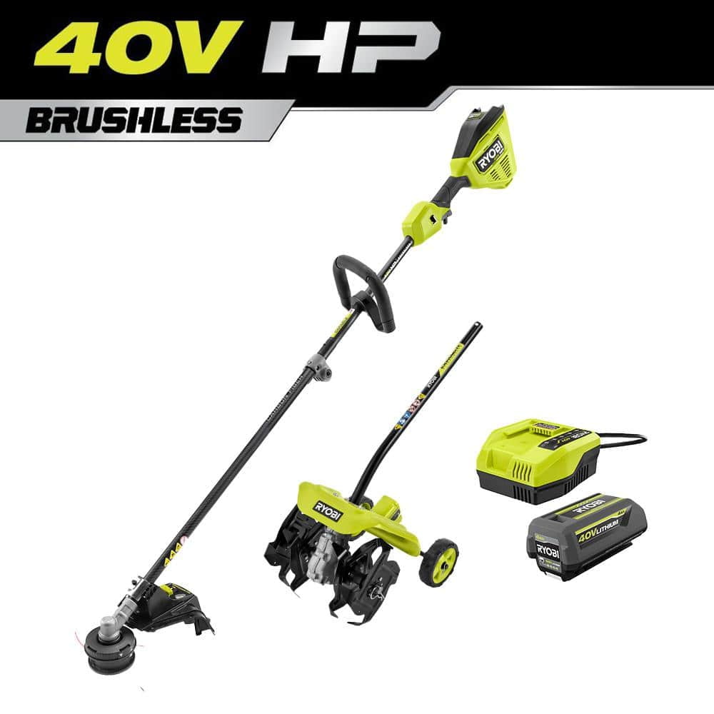 40V HP Brushless 16 in. Cordless Attachment Capable String Trimmer ...