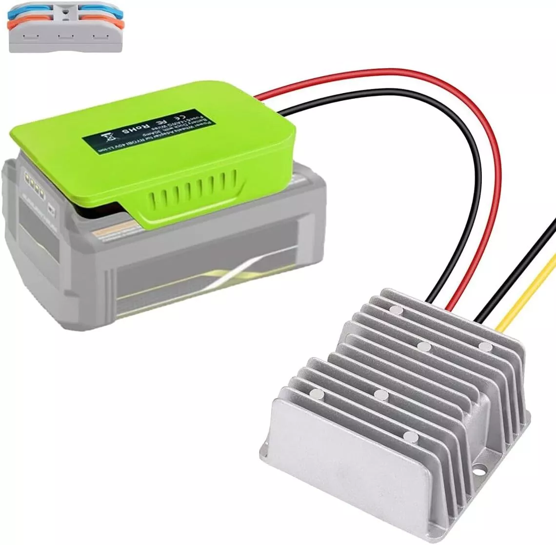 40V to 12V Step Down Converter Adapter for Ryobi 40V Battery Voltage ...