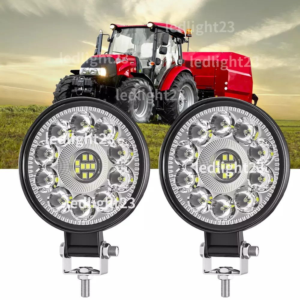 40W 3.3'' Cap Led Work Light Tractor Lamp Flood Universal Fit Case Ih ...