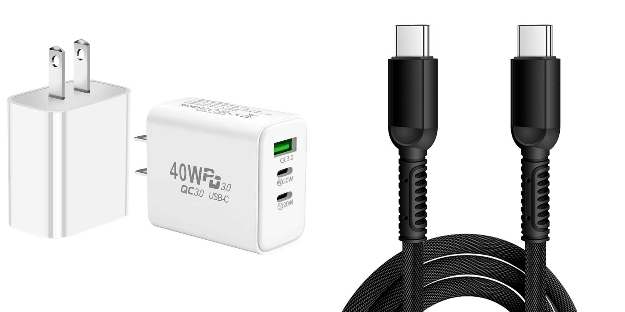 40W 3-Port USB Wall Charger for Cricket Outlast [Dual USB-C Power ...