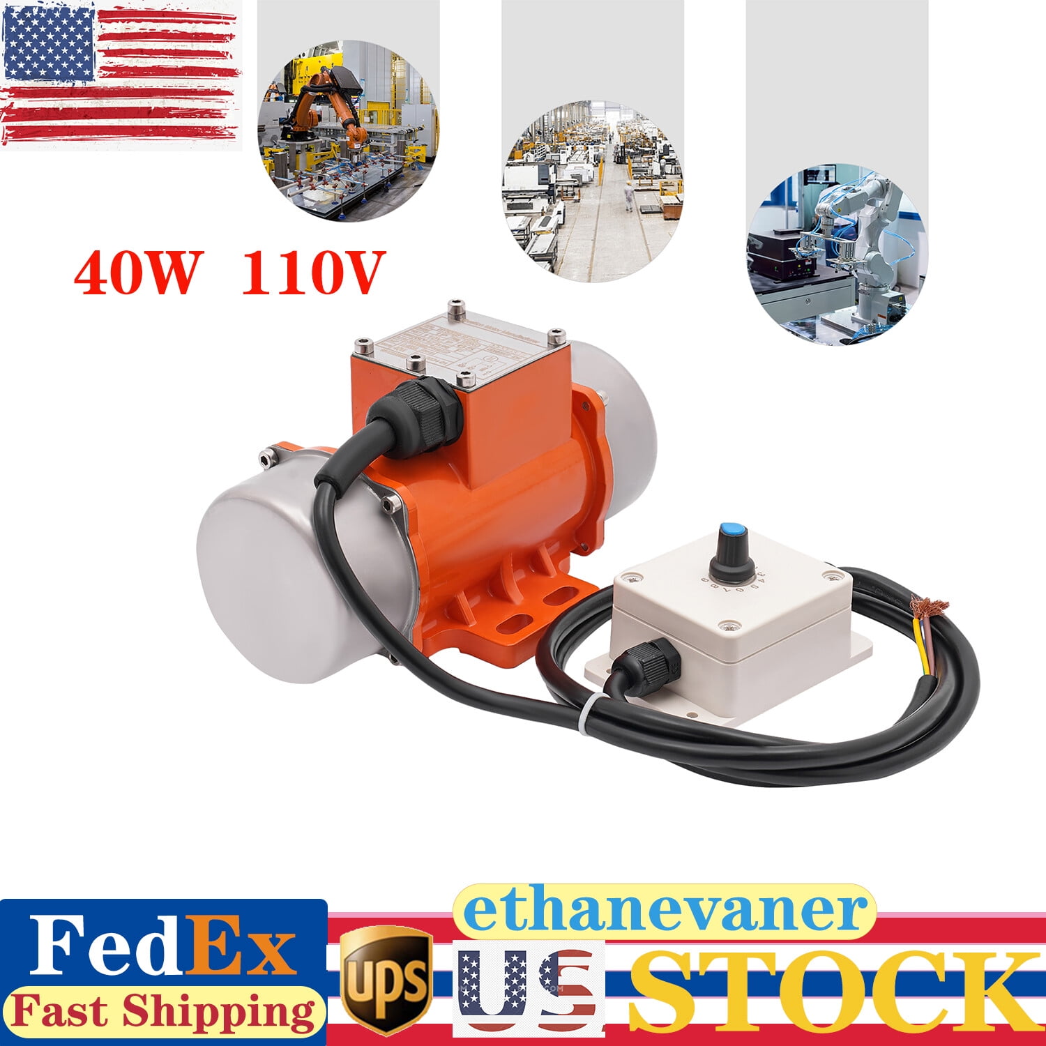 40W Brushless High-speed Motor Electric Vibration Motor With Speed ...