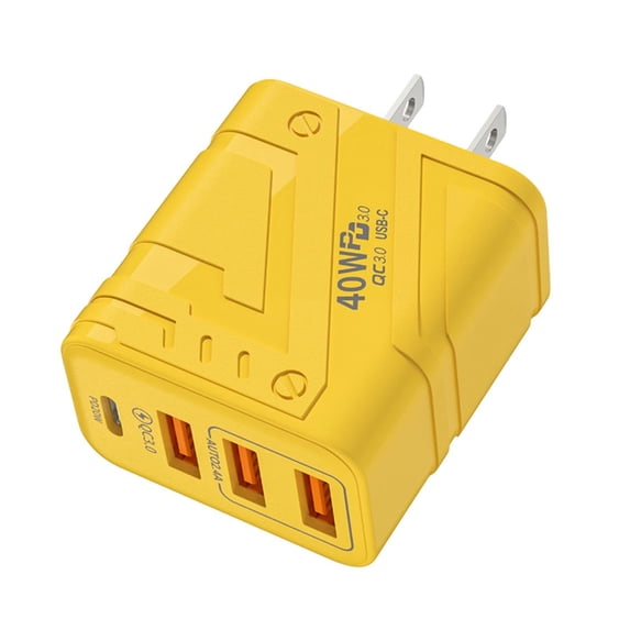 40W Charging Power Station 3 USB & 1 PD Ports Efficient Charger For All ...