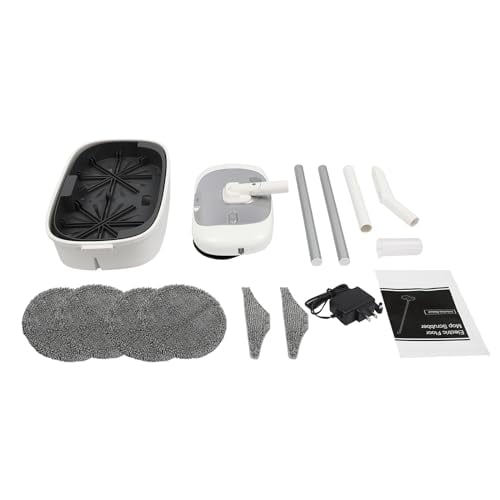 40W Cordless Electric Mop with Cleaning Bucket and 4 Mopping Cloths, 90 ...