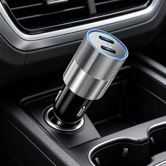 40W Dual USB C Car Charger, 2 Port Type C Fast Charging Adapter for ...