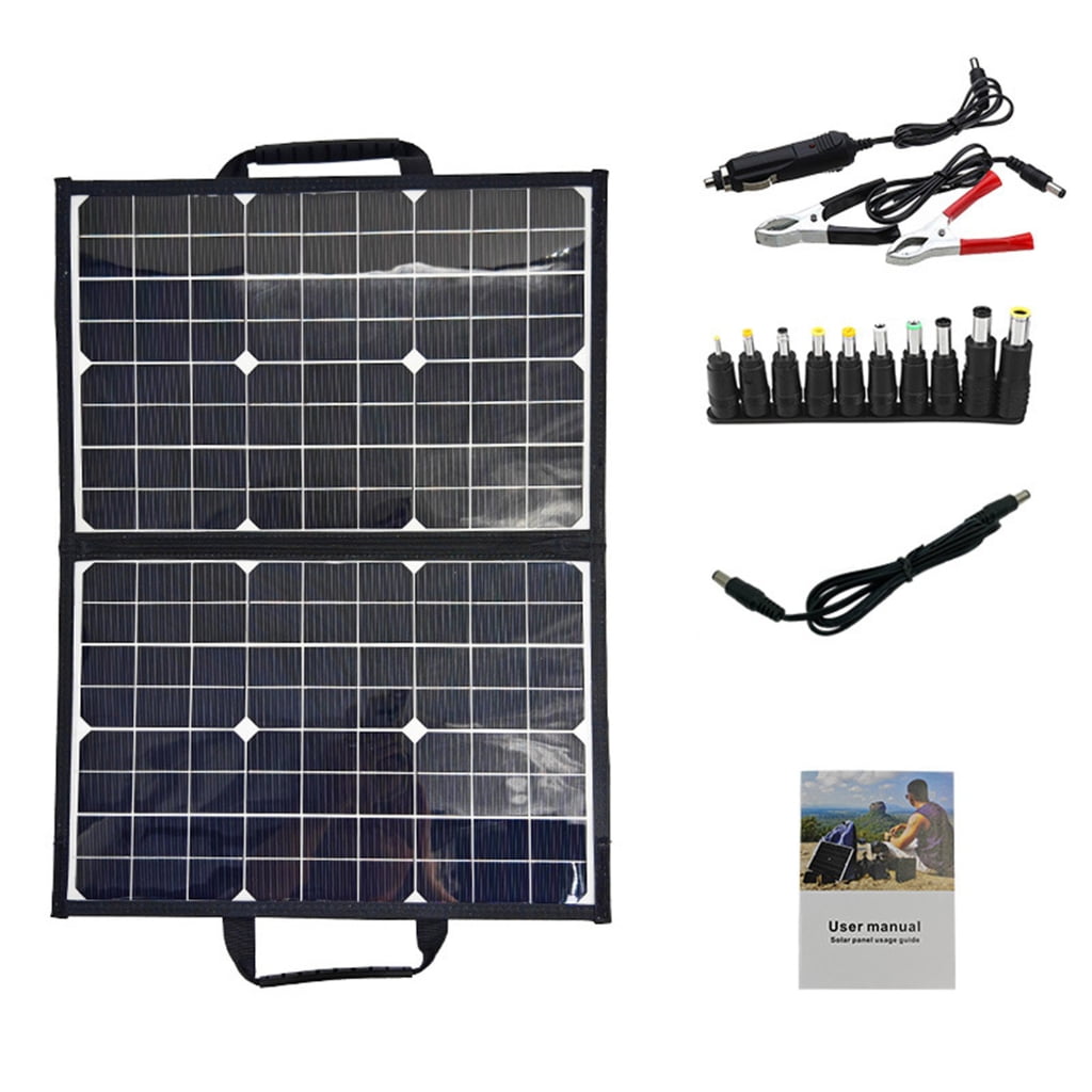 40W Folding Solar Panel Portable Power Supply For Camping Emergencies ...