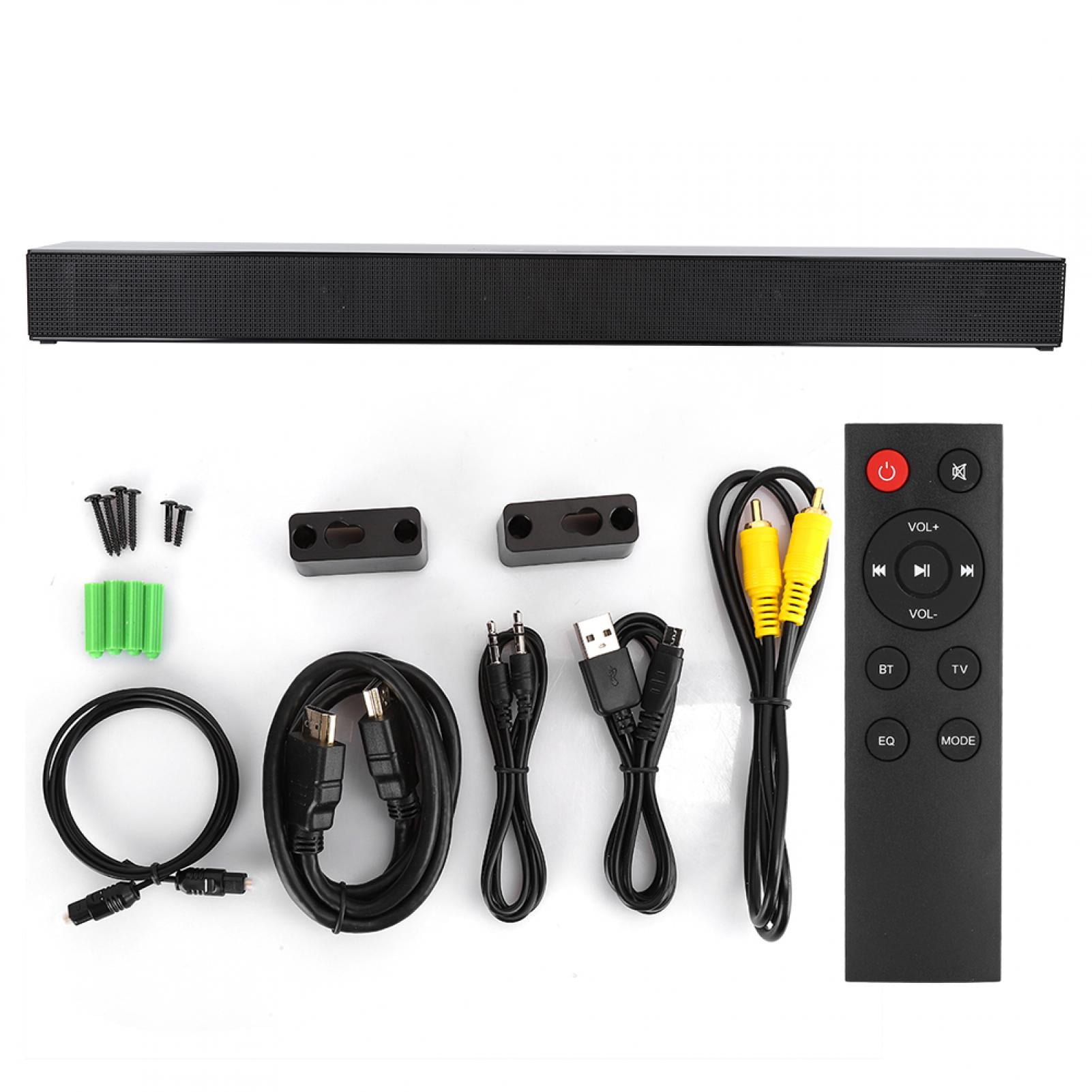 40W High Power Fiber HDMI Soundbar Bluetooth Speaker Coaxial Strip Wall ...