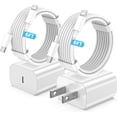 40W PD USB C Fast Charger with 6FT Charging Cable for iPhone 14/13/12 ...