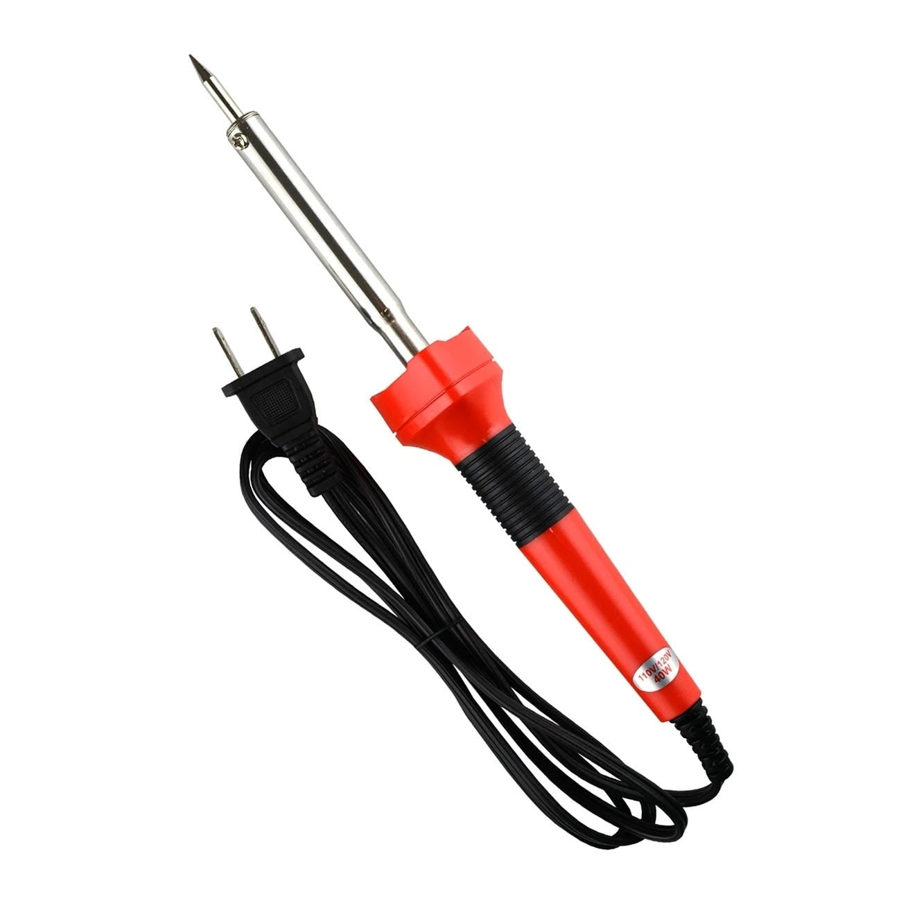 40W Pencil Soldering Iron with LED Illumination -110V Soft-Grip Handle ...