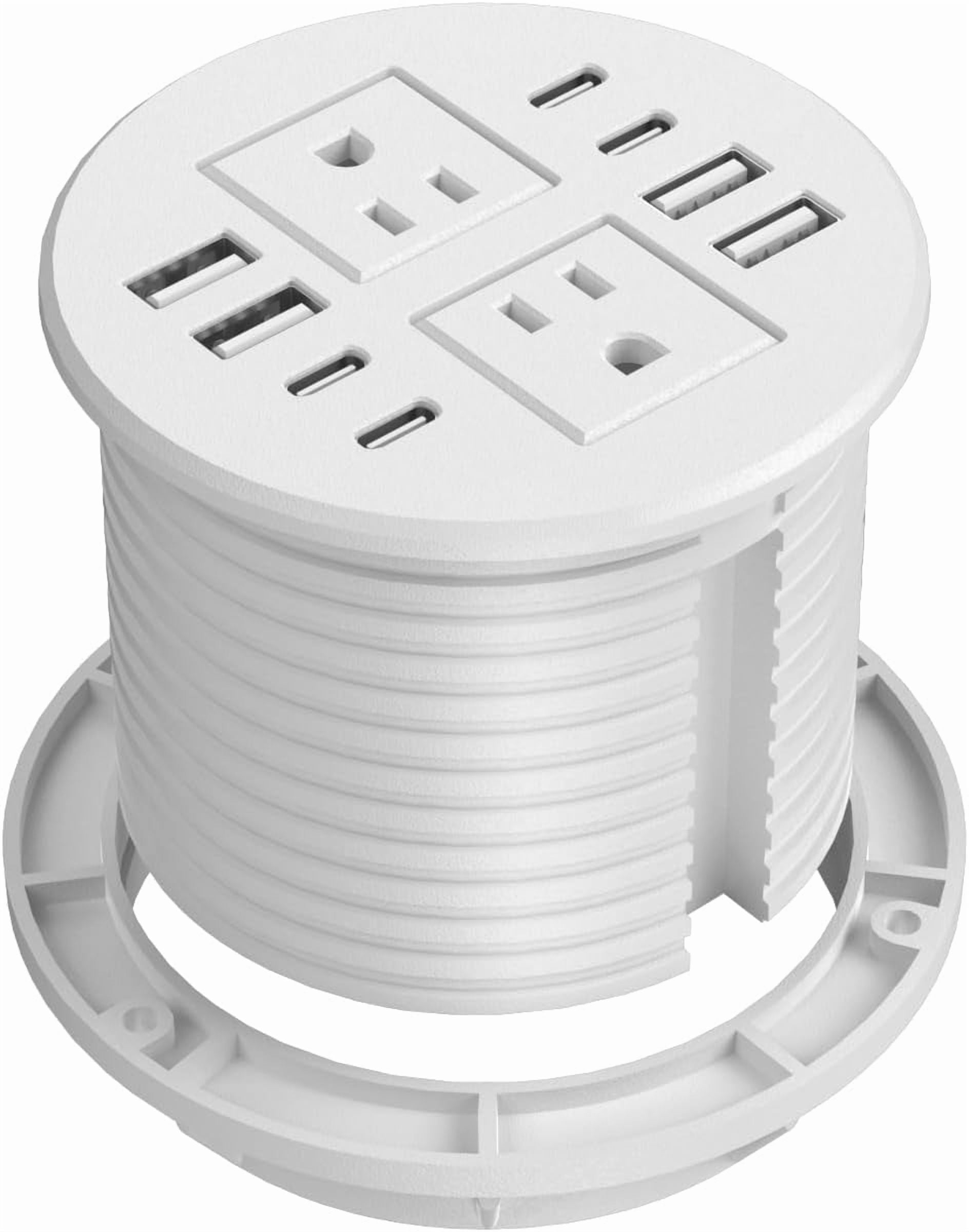 40W Recessed Power Grommet Outlet, 3.15 inch Desk Grommet Power Outlet ...