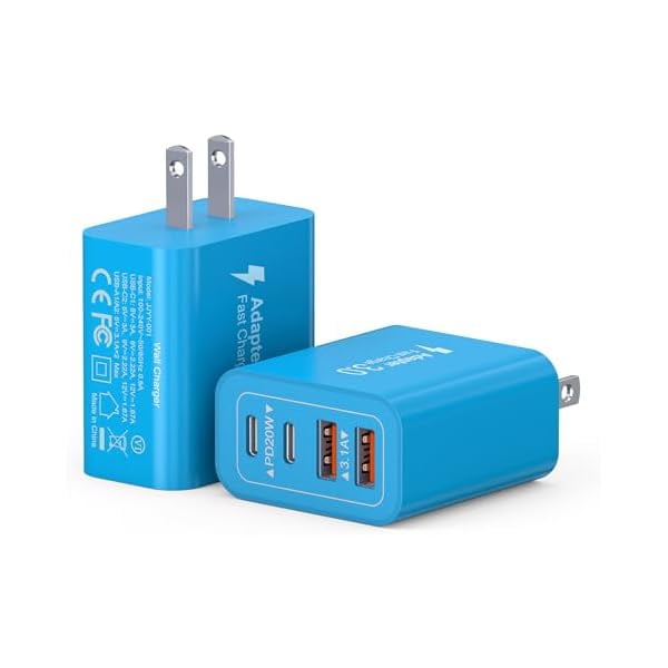 40W USB C Charger Block, 2-Pack 4-Port Type C Fast Charging Brick Dual ...