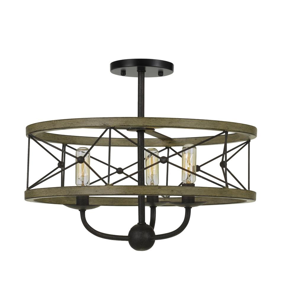 40W X 3 Modica Metal Pendant Fixture (Edison Bulbs Not Included ...