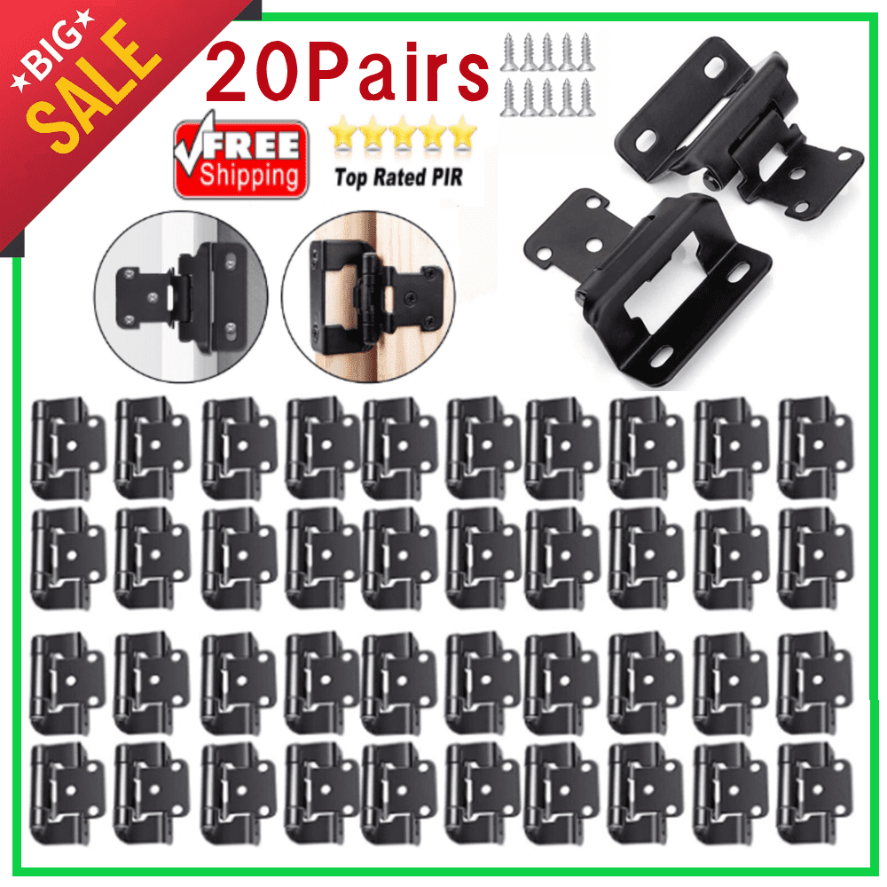 40X 1/2" Overlay Semi Partial Wrap Kitchen Cabinet Hinges Self Closing ...