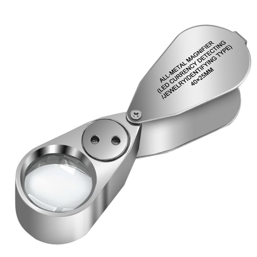 40X Full Metal Illuminated Jewellery Magnifier Folding Scientific ...