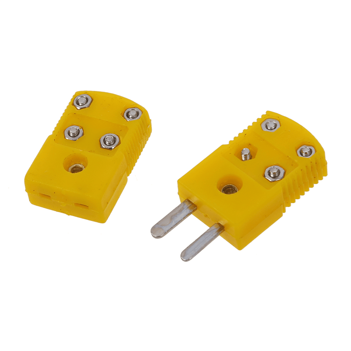 40X Yellow Plastic Shell K Type Thermocouple Plug Socket Connector Set ...