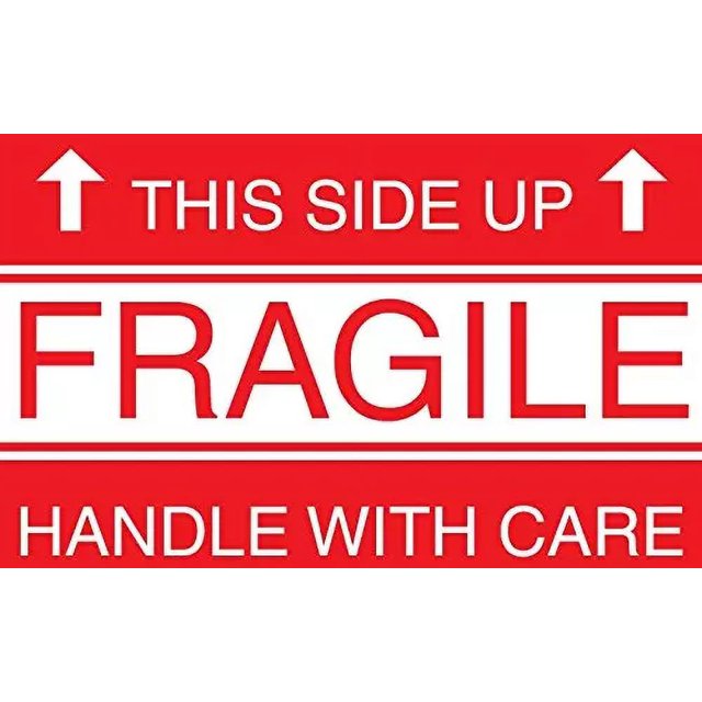 40X30 Cm Fragile Handle With Care Sign Sticker Vinyl Self Adhesive For ...